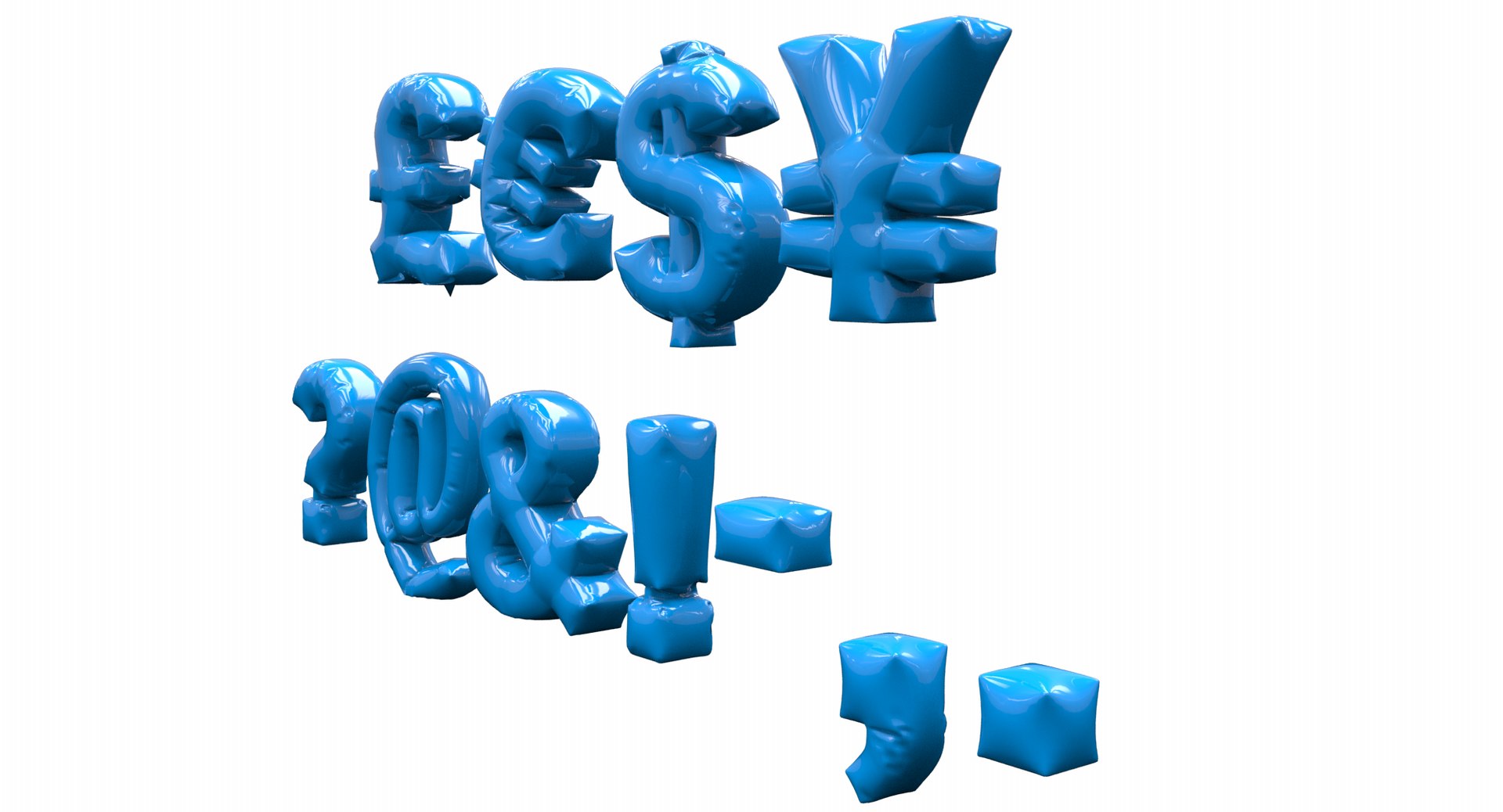 3D inflate alphabet model - TurboSquid 1306731