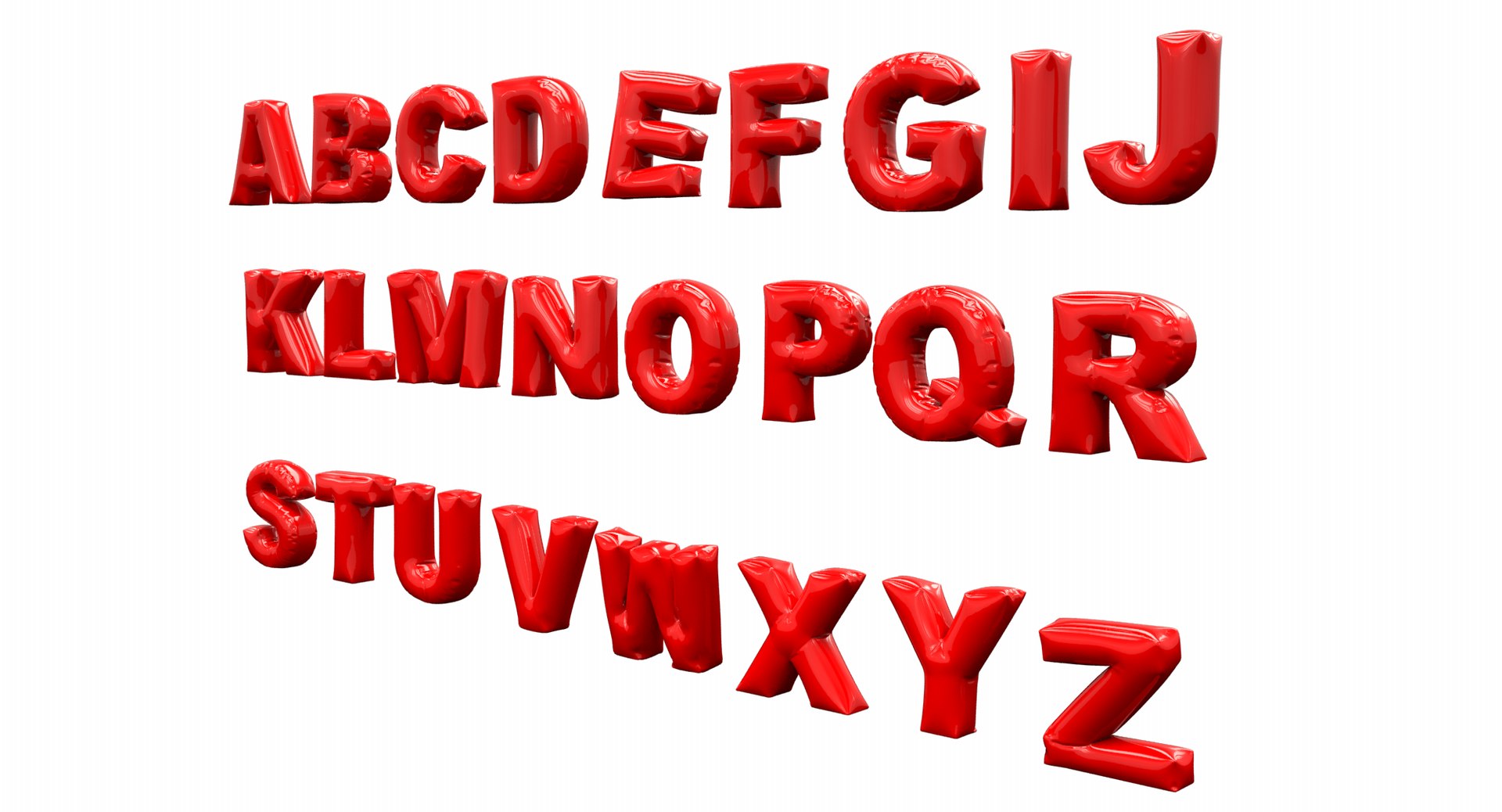 3D inflate alphabet model - TurboSquid 1306731