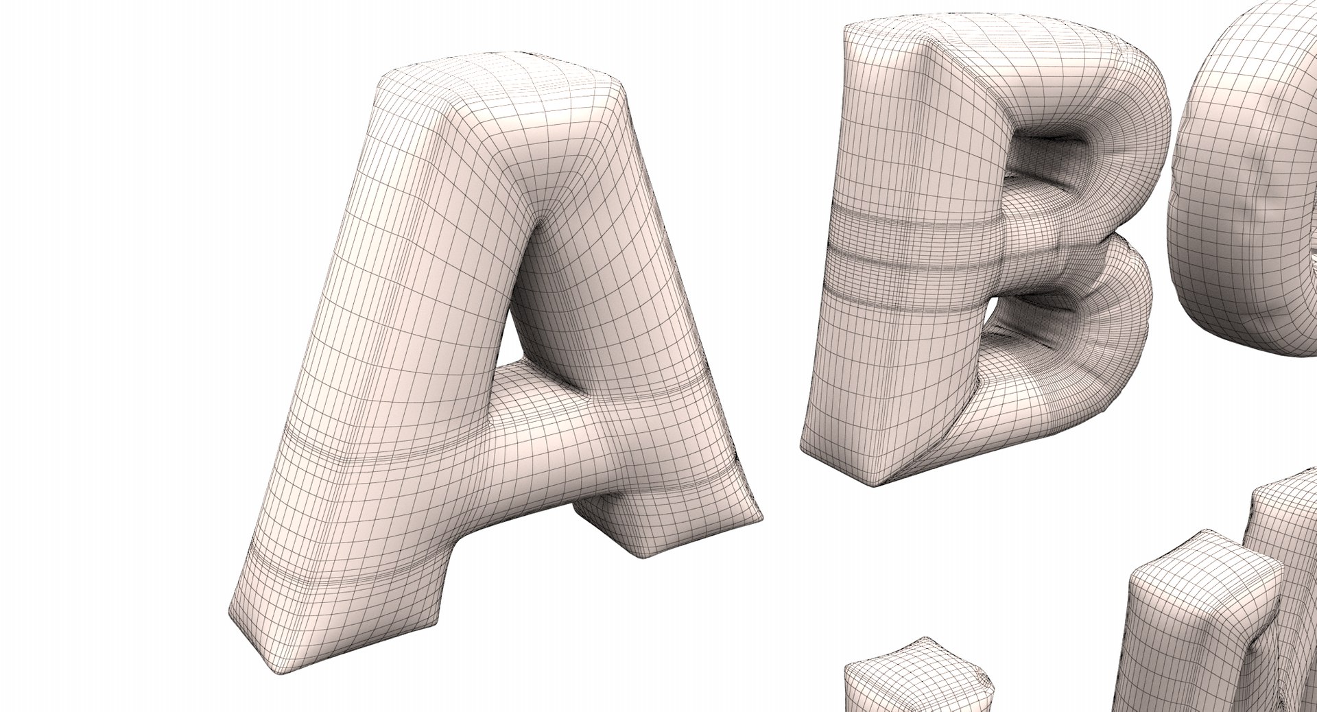3D inflate alphabet model - TurboSquid 1306731
