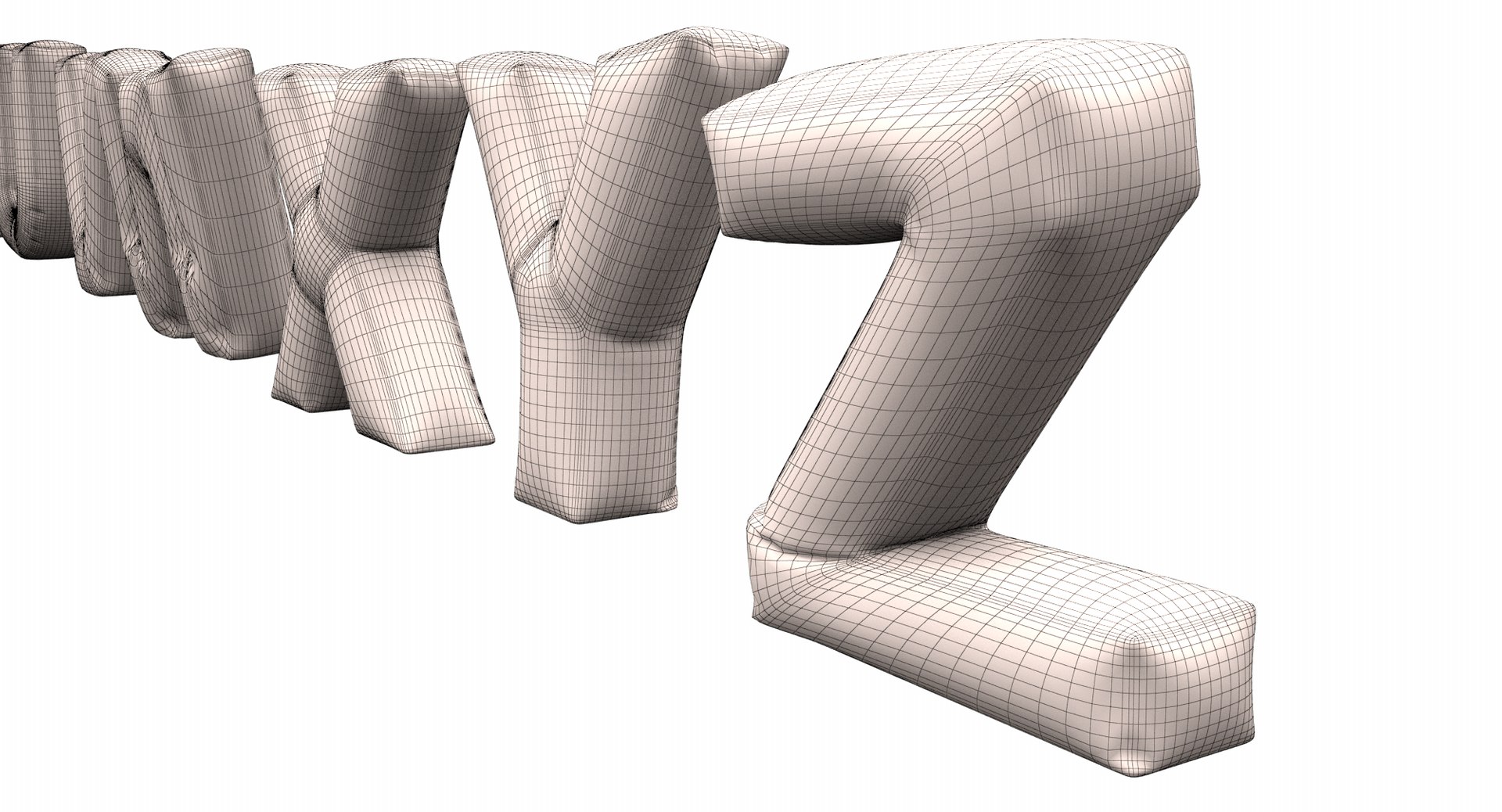 3D inflate alphabet model - TurboSquid 1306731
