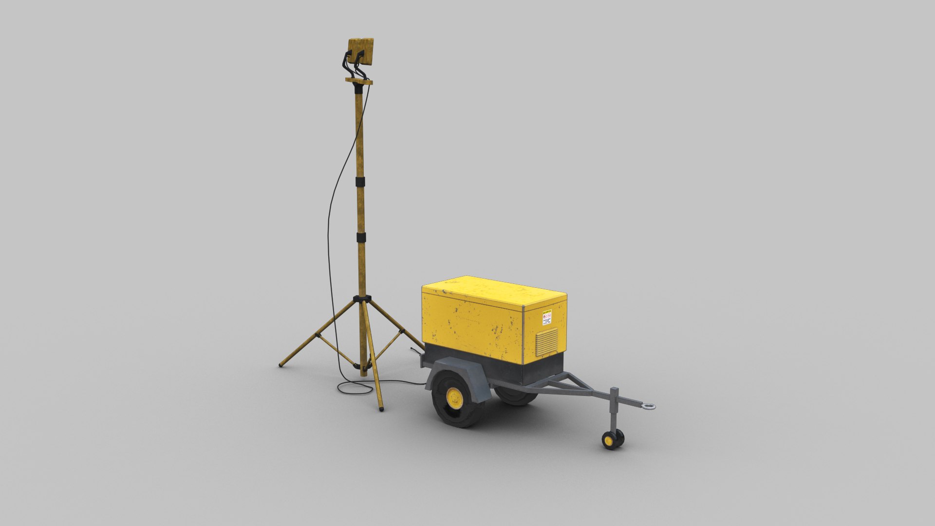 3D Light Tower Generator Model - TurboSquid 2086287