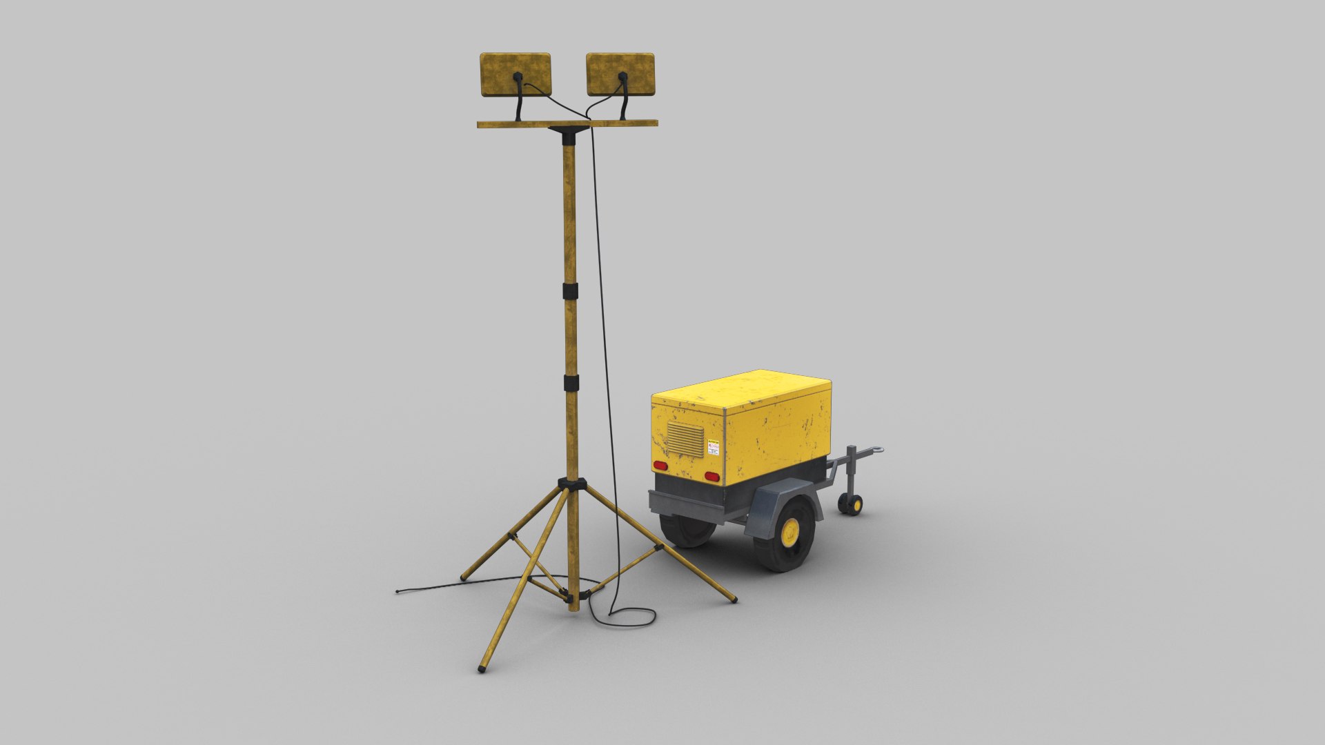 3D Light Tower Generator Model - TurboSquid 2086287