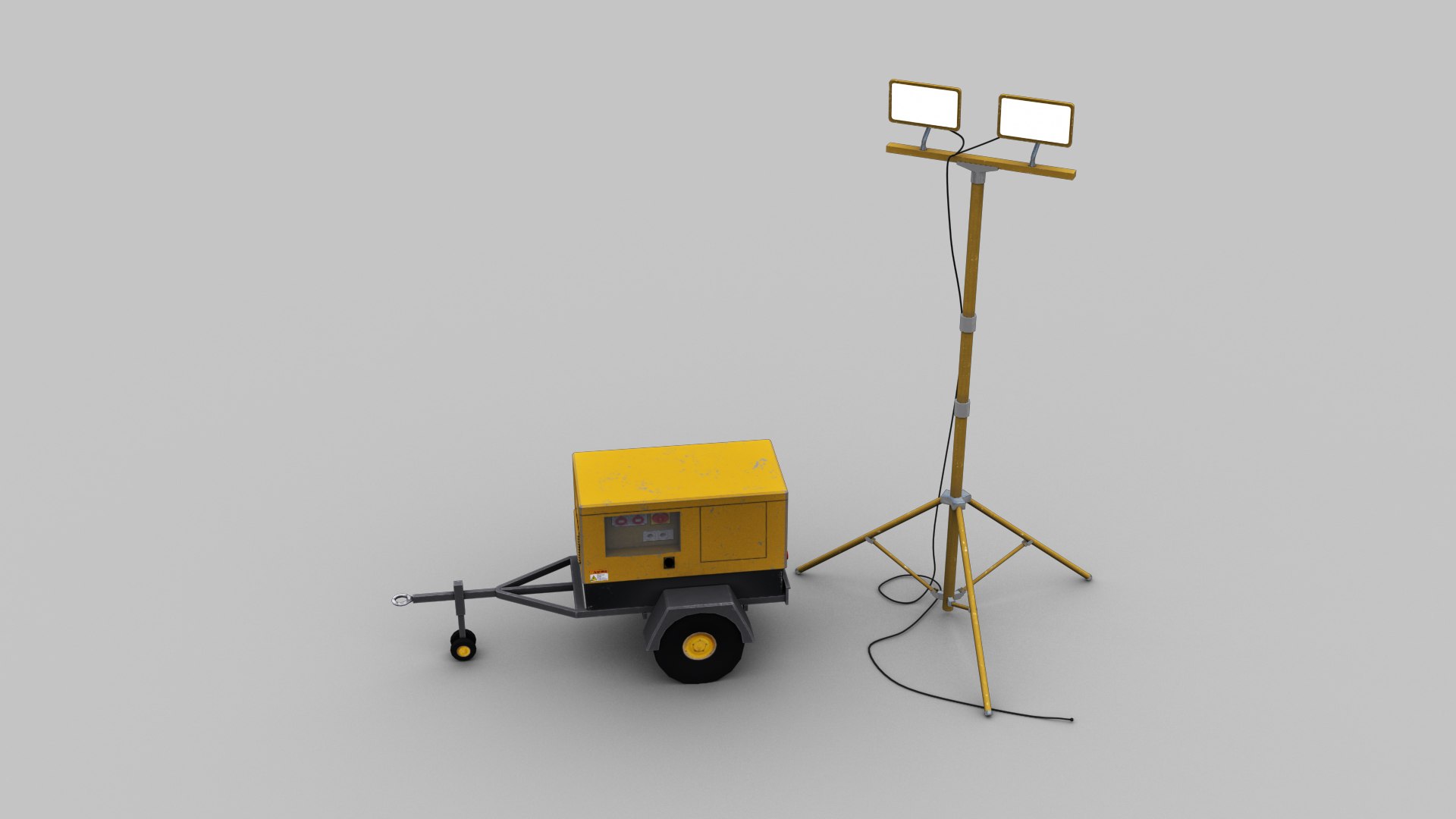 3D Light Tower Generator Model - TurboSquid 2086287