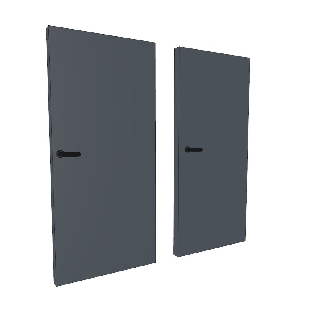 3d Model Of Realistic Doors