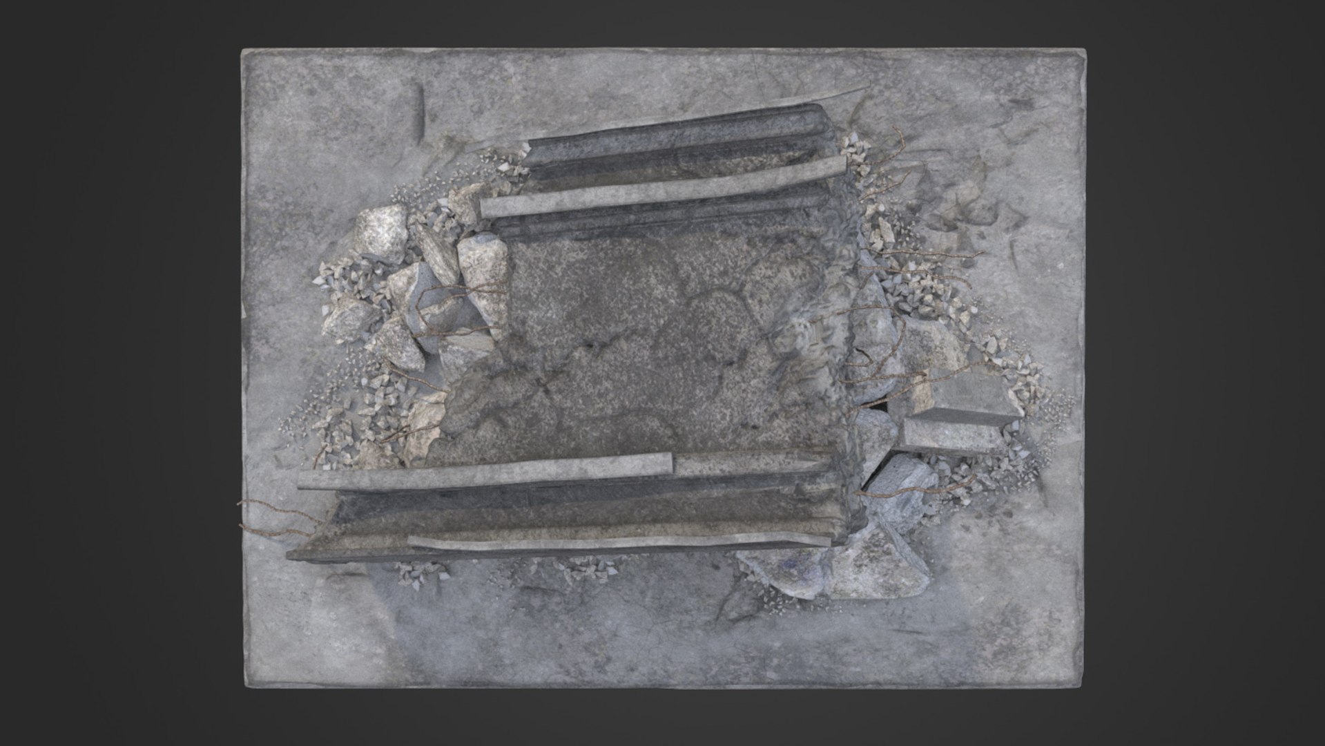 Destroyed Bridge Element 3D Model - TurboSquid 1483164