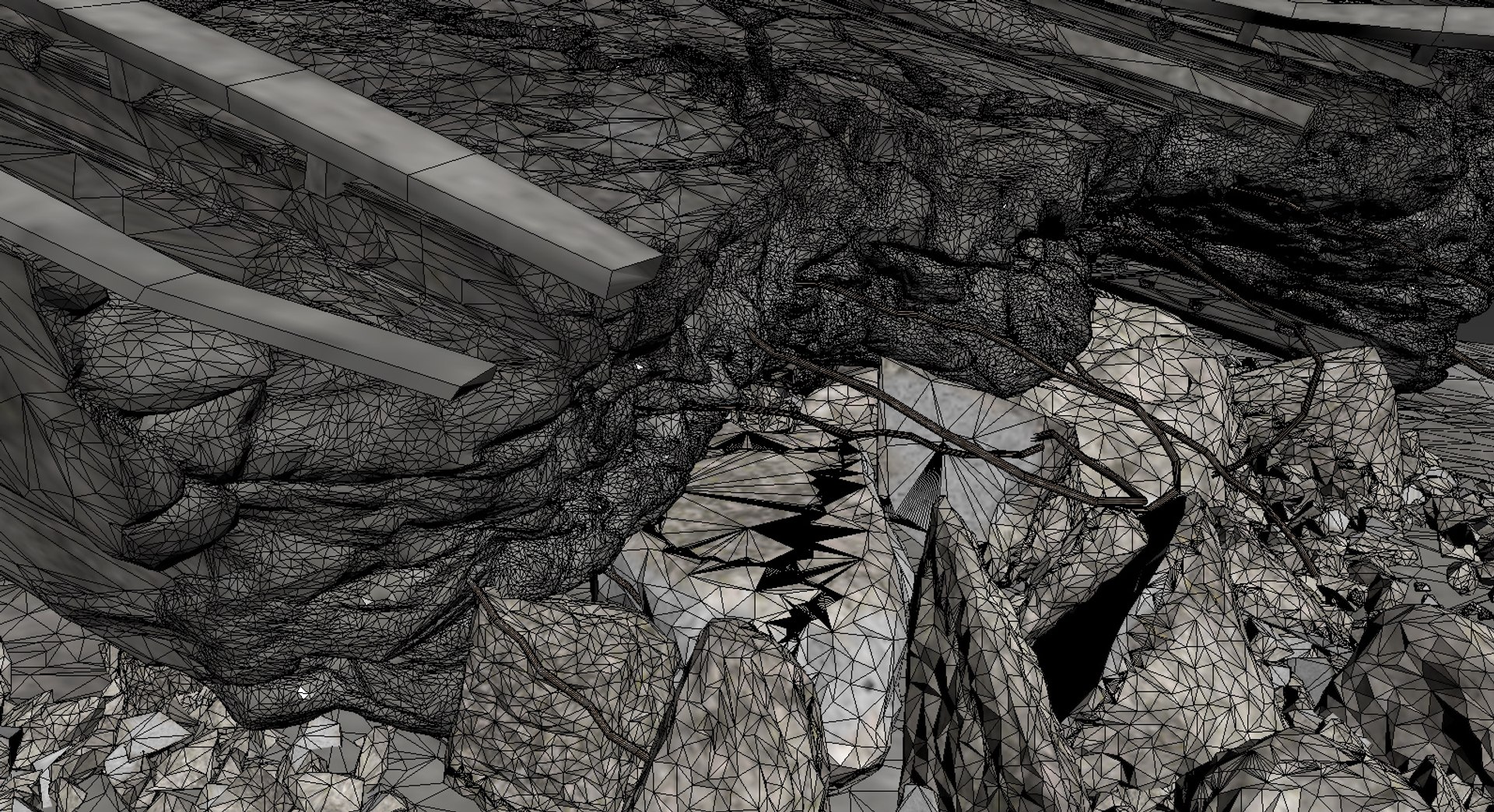 Destroyed Bridge Element 3D Model - TurboSquid 1483164