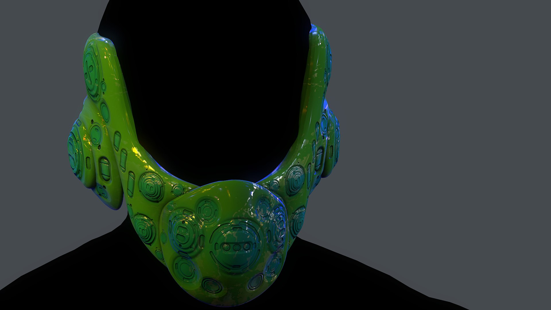 Gas mask respirator scifi futuristic model 3D model 3D model ...