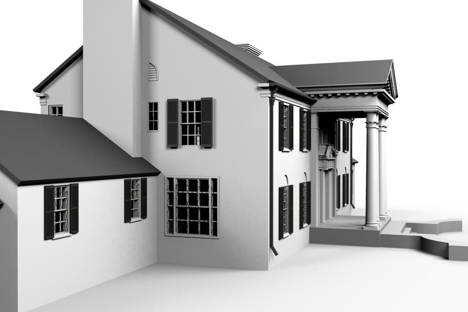 3d Model Elvis Mansion