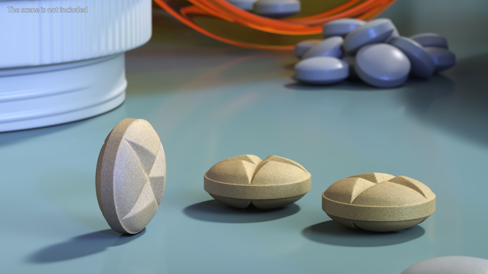 3D Model Cross Scored Pill - TurboSquid 2343042