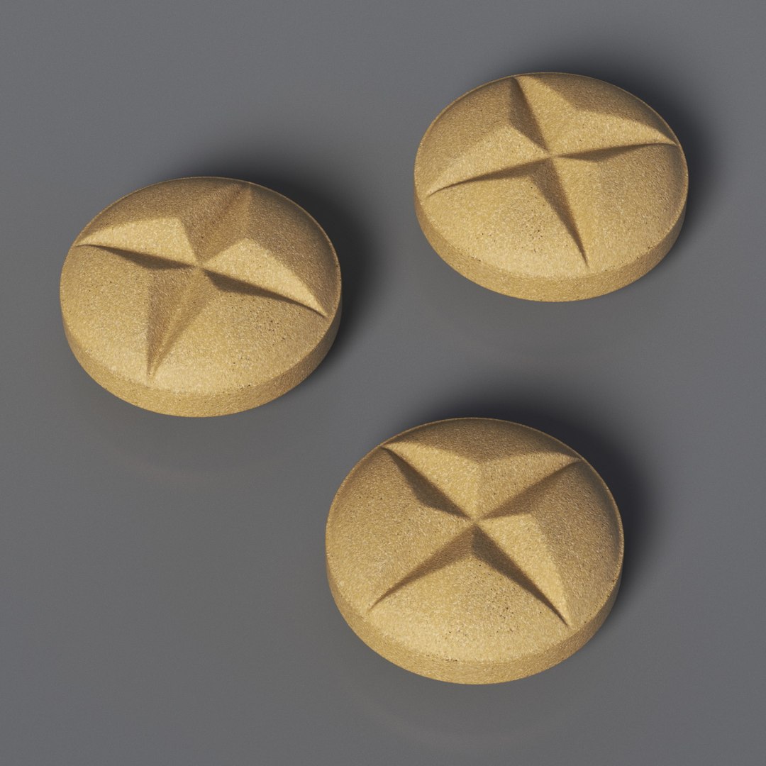 3D Model Cross Scored Pill - TurboSquid 2343042