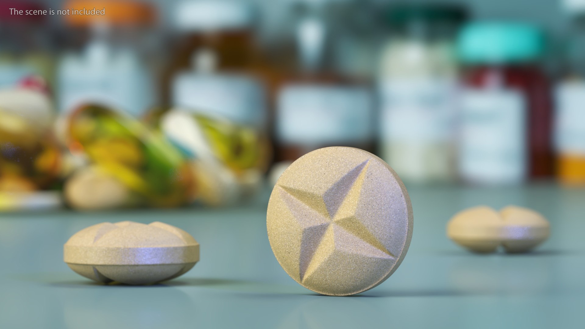3D Model Cross Scored Pill - TurboSquid 2343042