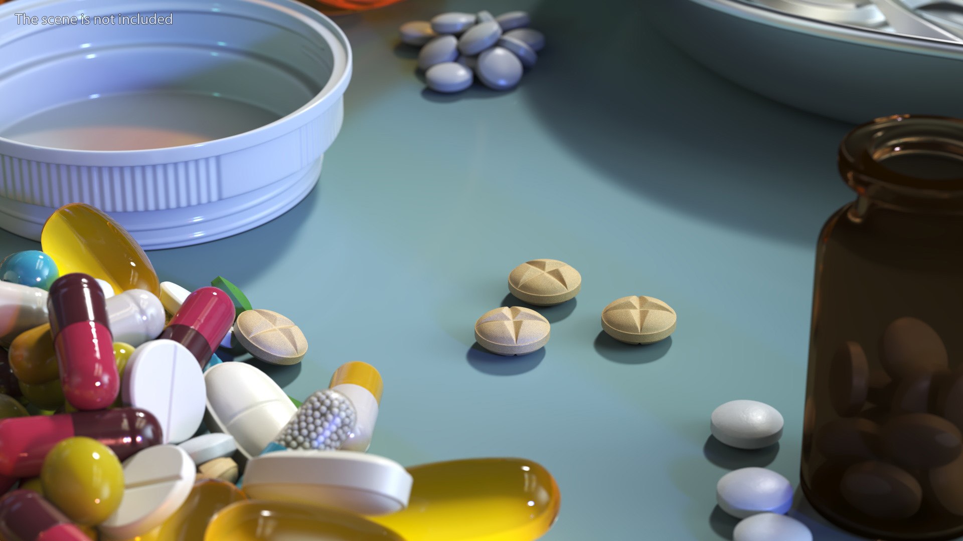 3D Model Cross Scored Pill - TurboSquid 2343042