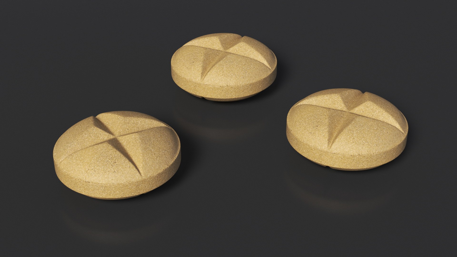 3D Model Cross Scored Pill - TurboSquid 2343042
