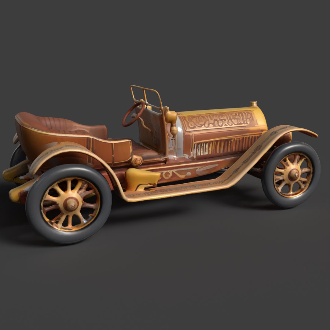 Chinese Golden Vintage Car 3D Model - TurboSquid 2407861