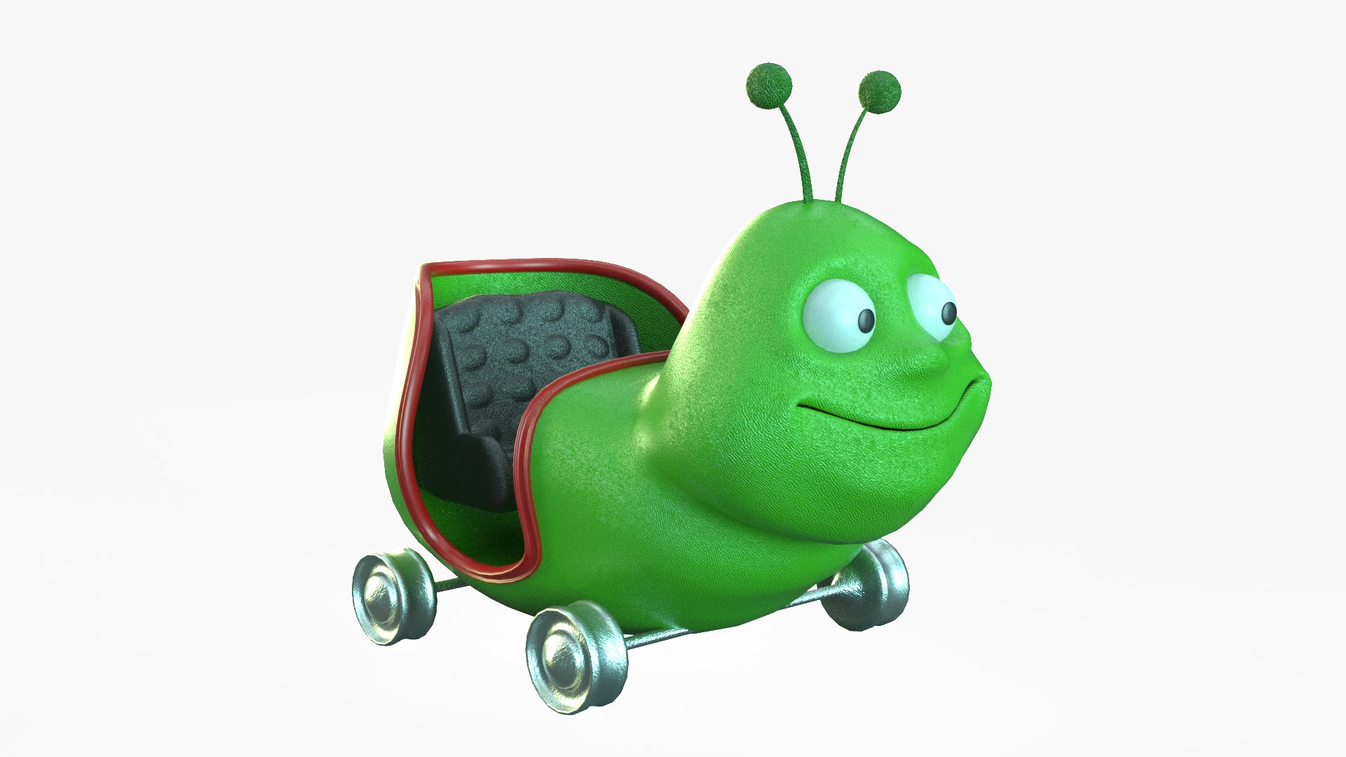 Cartoon Worm Car 3D Model - TurboSquid 1607721