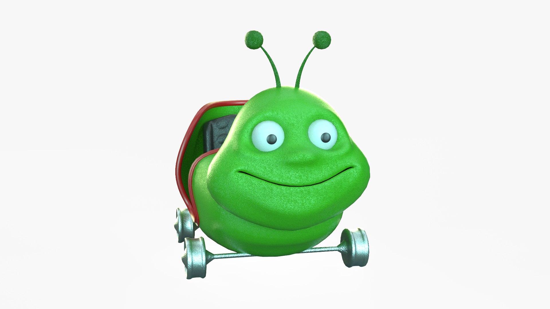 Cartoon Worm Car 3D Model - TurboSquid 1607721