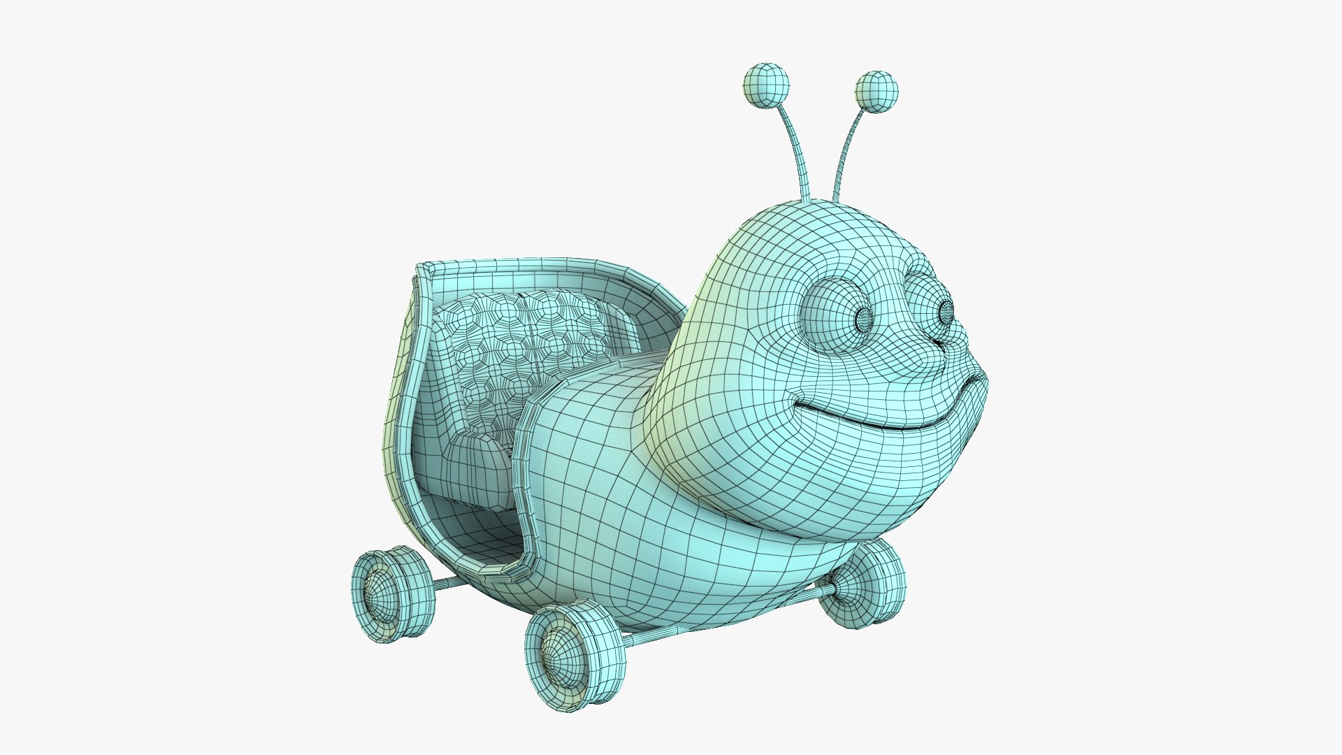 Cartoon Worm Car 3D Model - TurboSquid 1607721