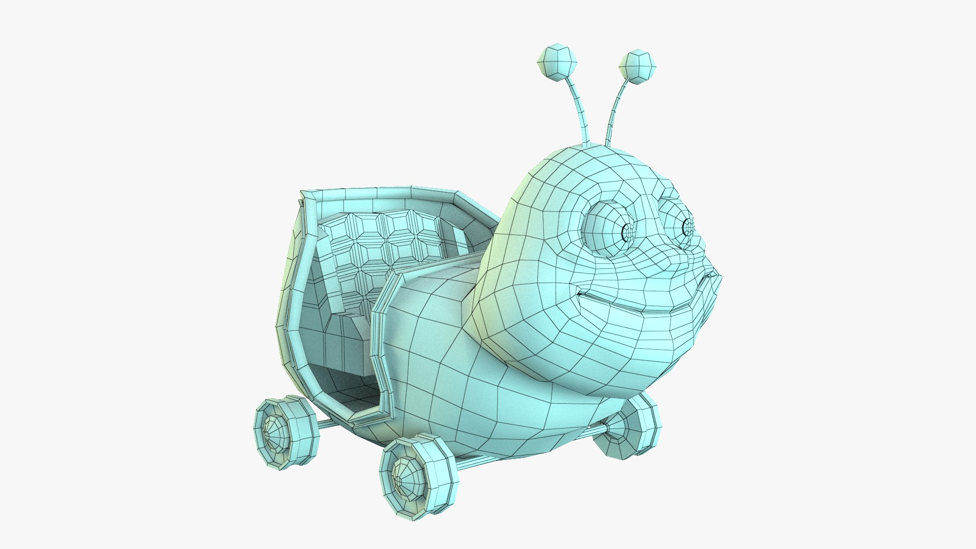 Cartoon Worm Car 3D Model - TurboSquid 1607721