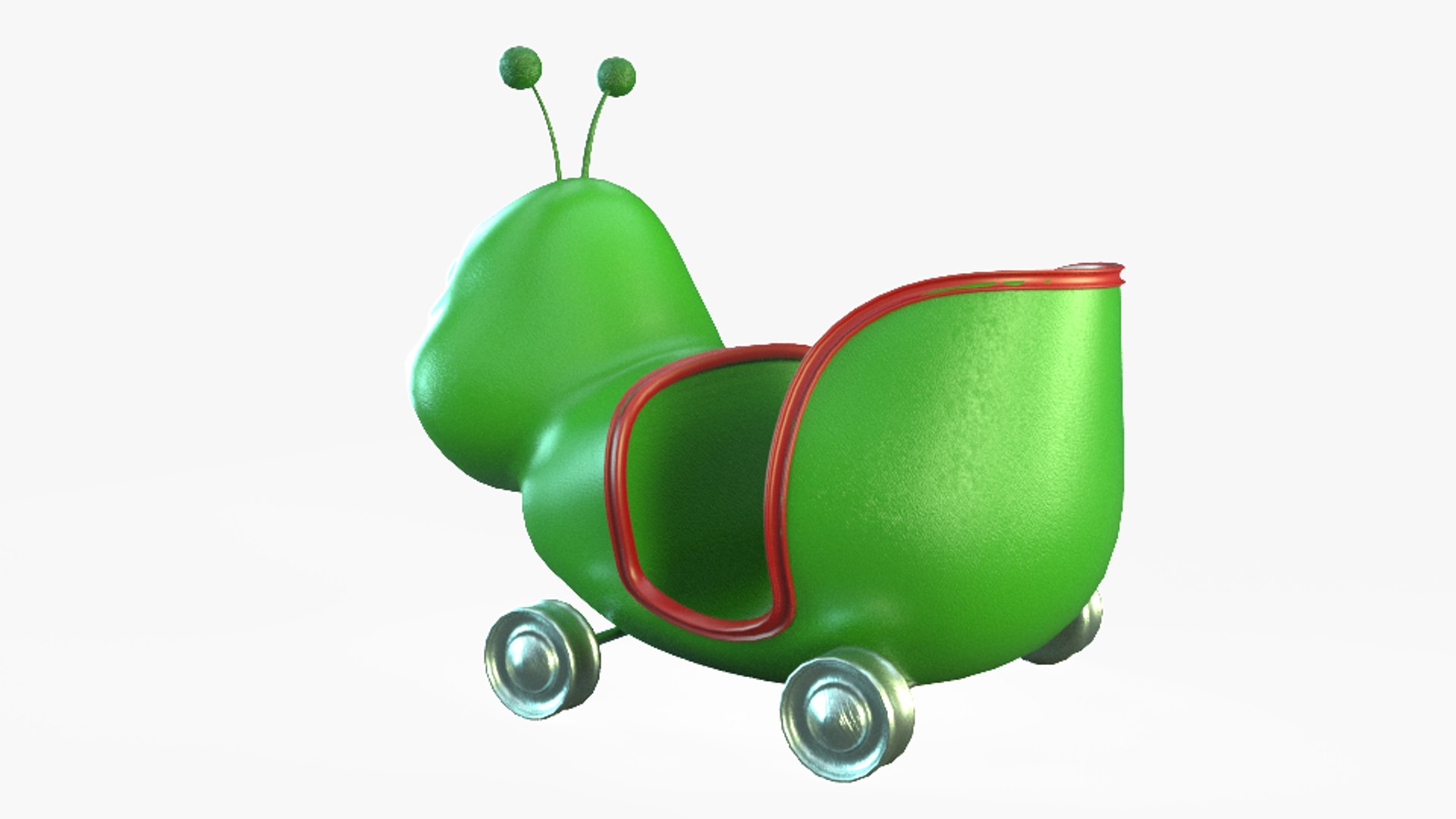 Cartoon Worm Car 3D Model - TurboSquid 1607721