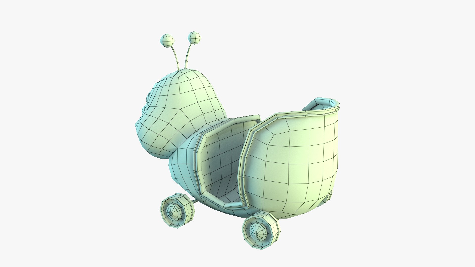 Cartoon Worm Car 3D Model - TurboSquid 1607721