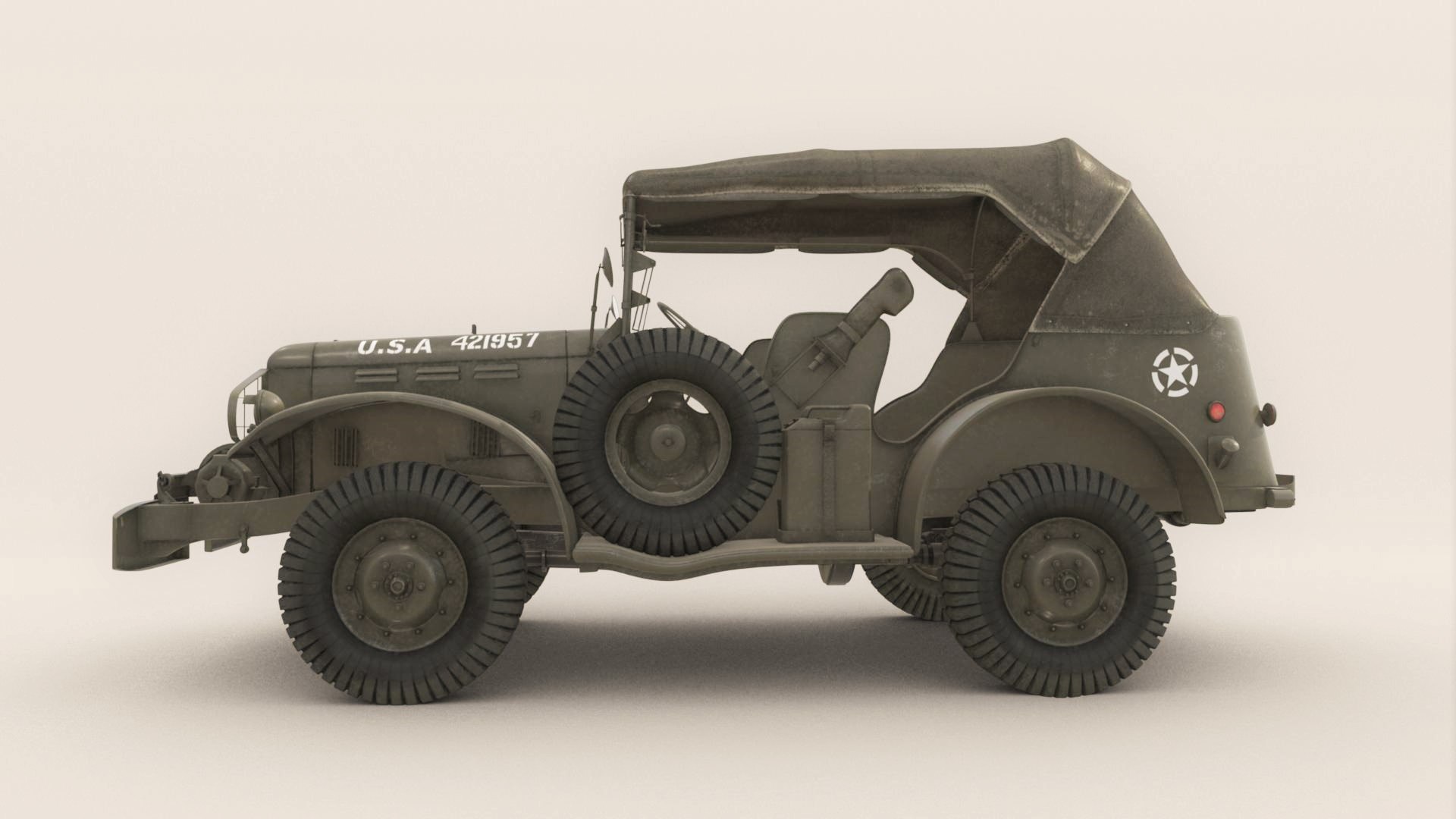3d obj army dodge wc-57 command