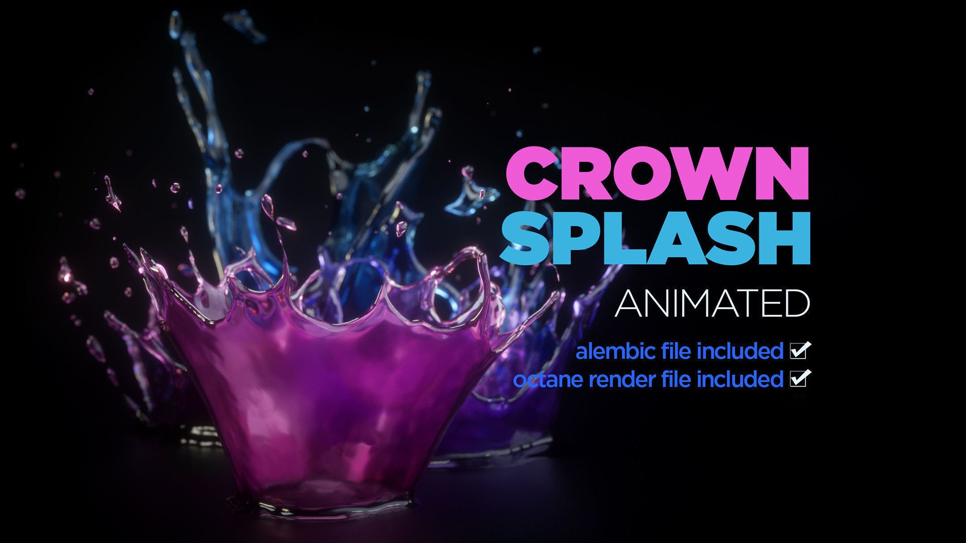 3D Crown Splash Animated Model - TurboSquid 1730927