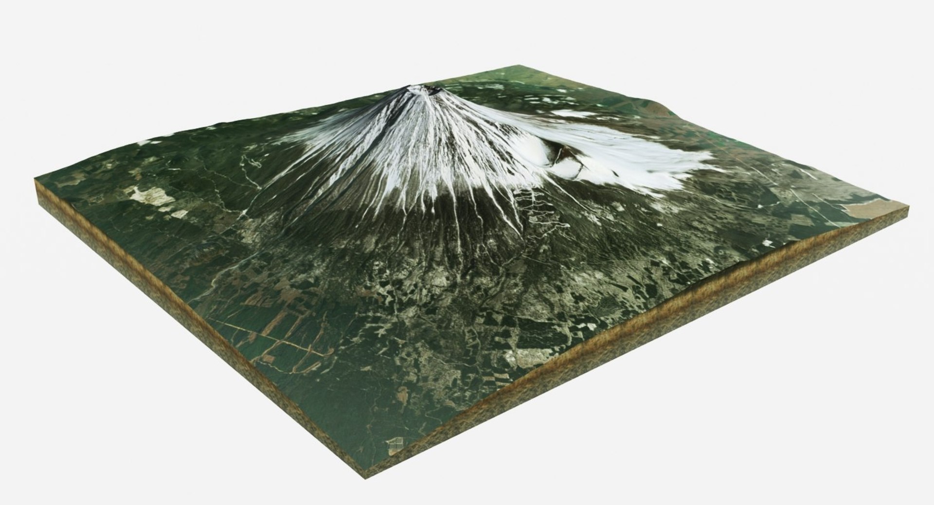 3D Fuji Mount Mountain Model - TurboSquid 1446030