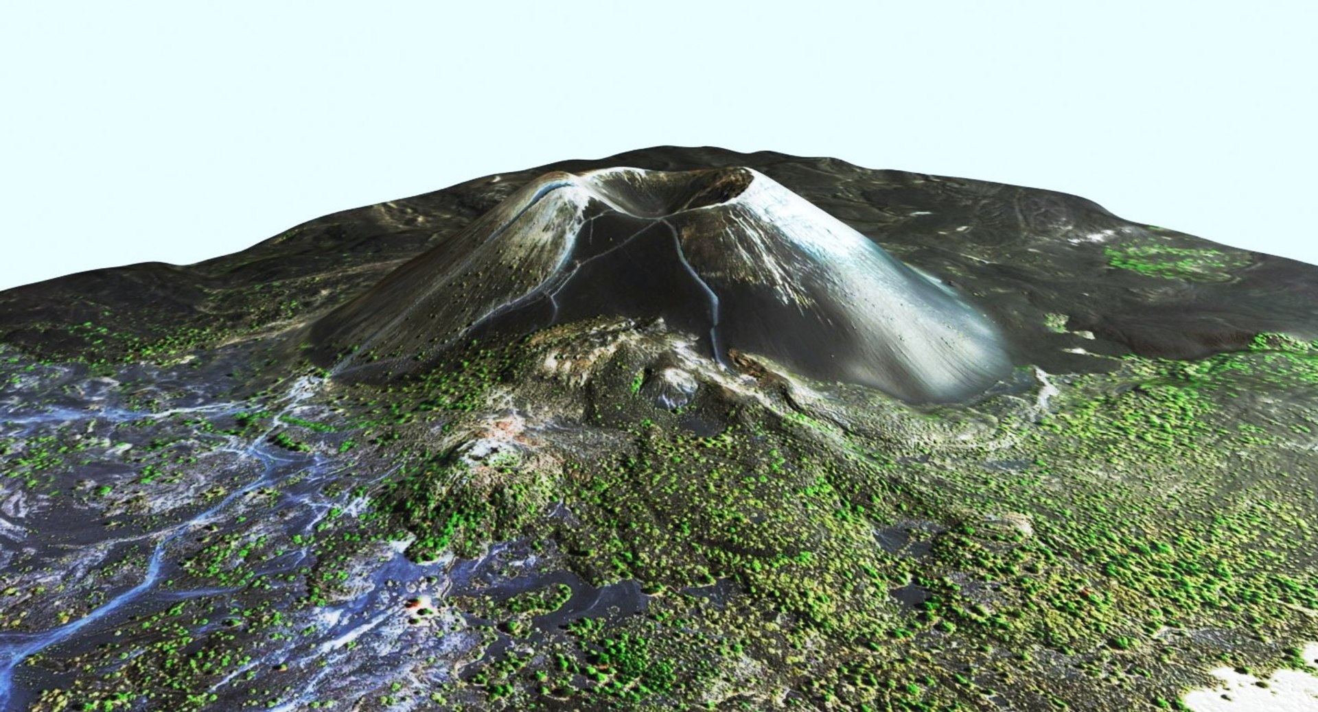 3D Fuji Mount Mountain Model - TurboSquid 1446030