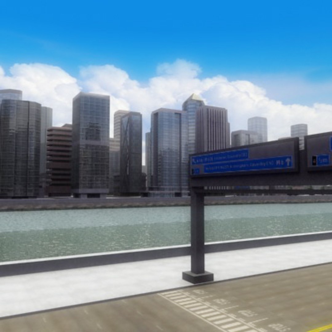 3d City Environment Skyscrapers Buildings Model