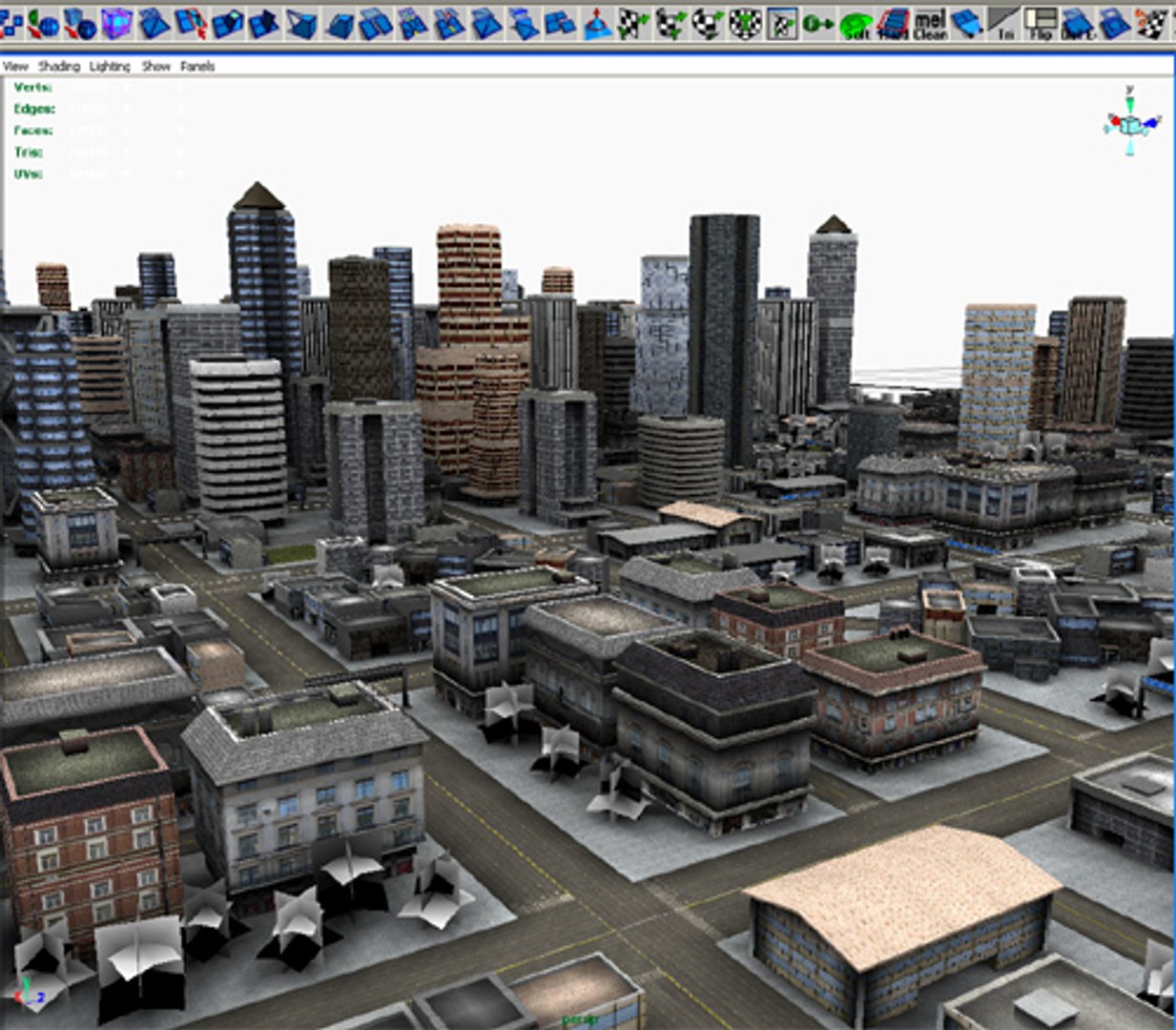 3d City Environment Skyscrapers Buildings Model