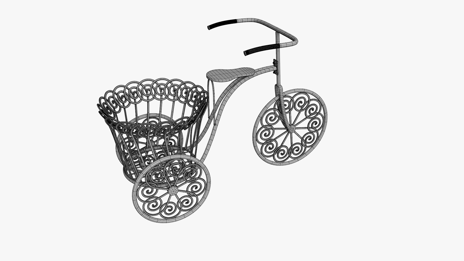 Bicycle Plant Pot Model - TurboSquid 1371756