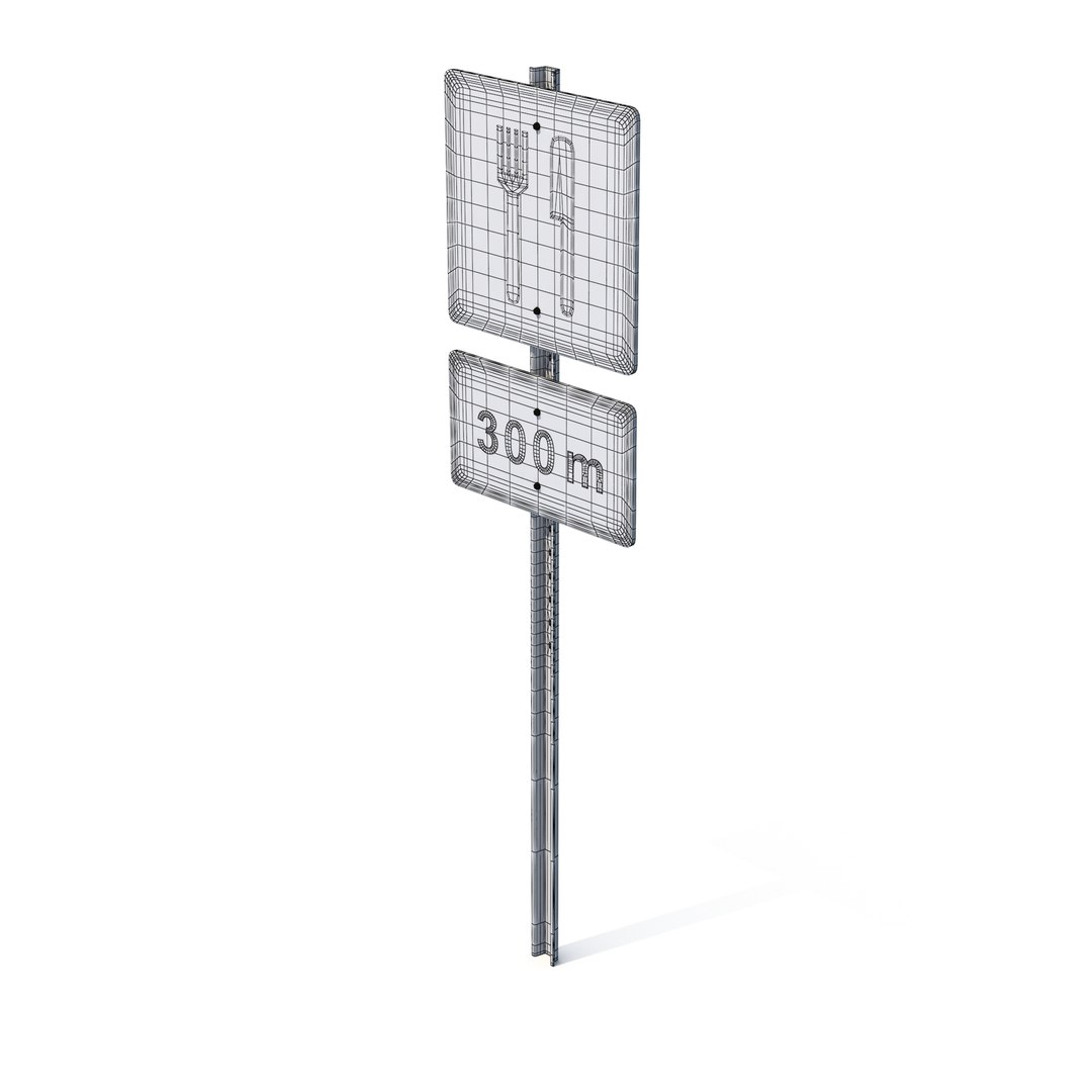 Restaurant Road Sign 3D Model - TurboSquid 2106642