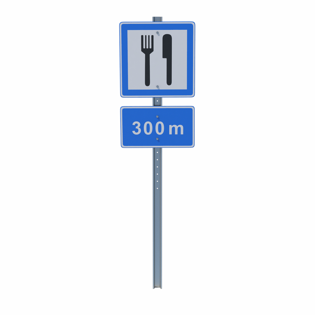 Restaurant Road Sign 3D Model - TurboSquid 2106642