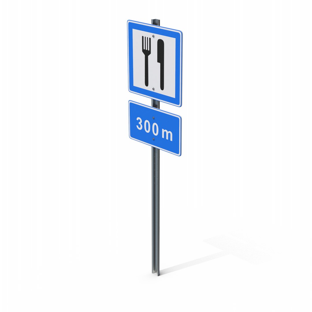 Restaurant Road Sign 3D Model - TurboSquid 2106642
