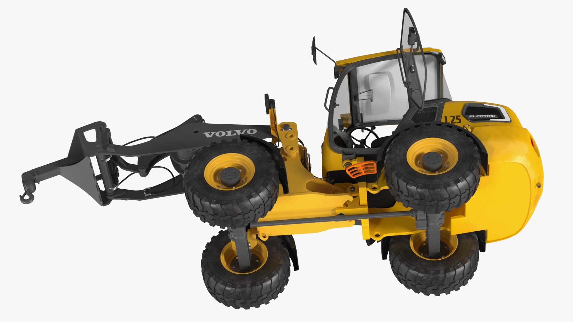 3D Volvo L25 Electric Loader with Material Handling Arm Rigged ...