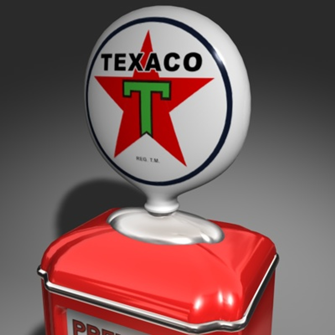 old gas pump 3d model