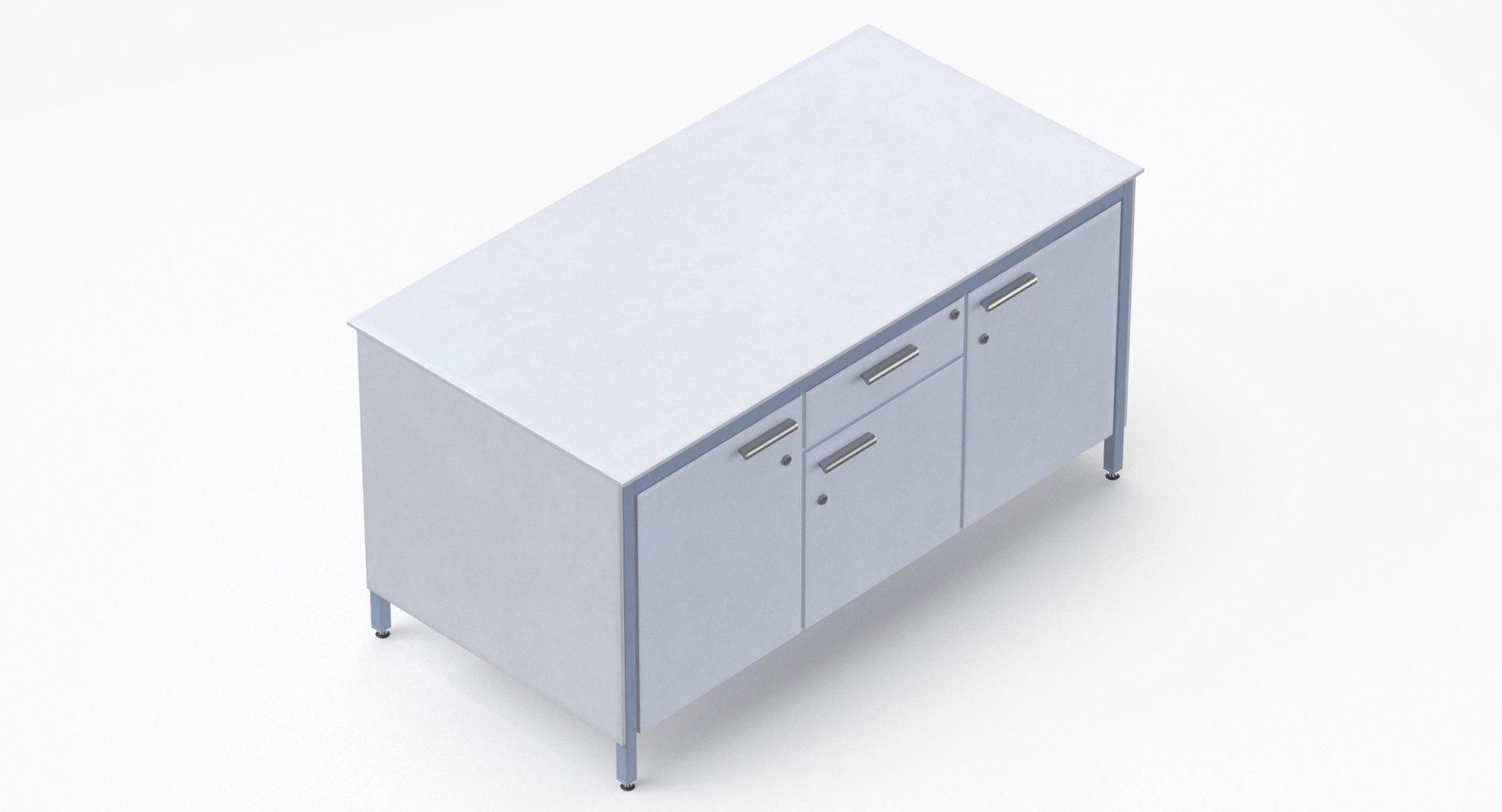 5 Lab Desks 3D model - TurboSquid 1885286