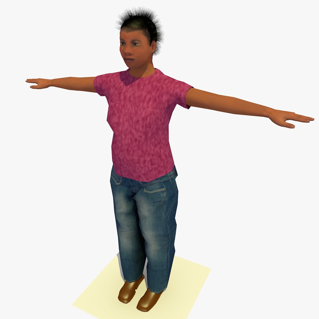 realistically african female body 3d 3ds