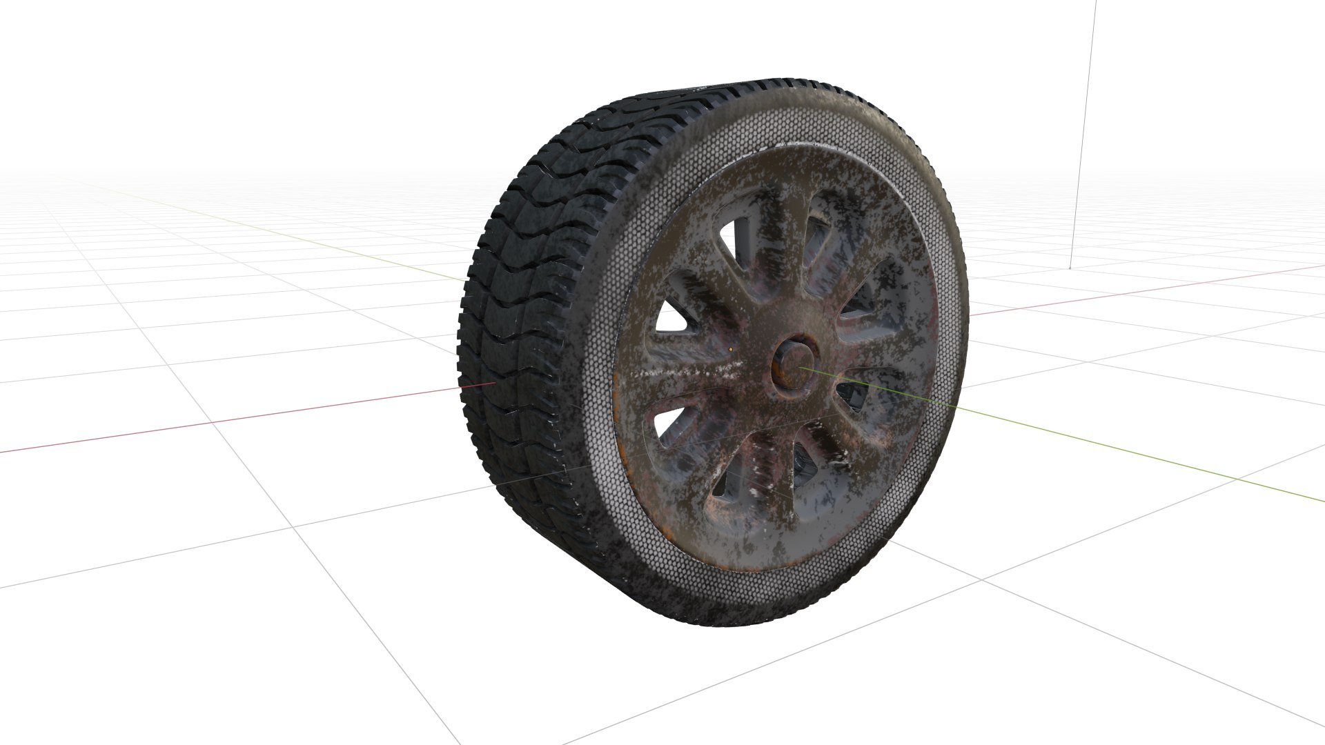 DIRTY WHEEL Including Rim 3D Model - TurboSquid 1976882