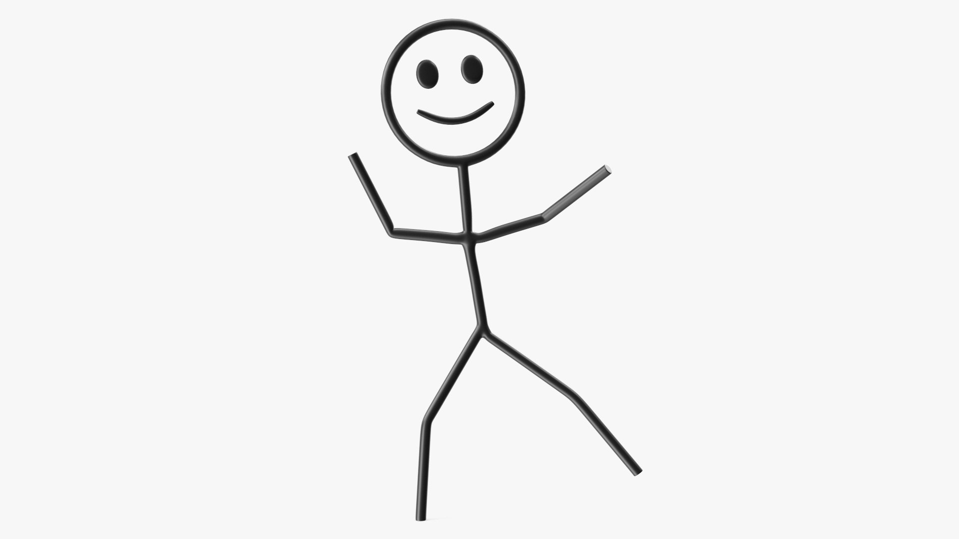 3D Stickman Black Rigged model - TurboSquid 2079980