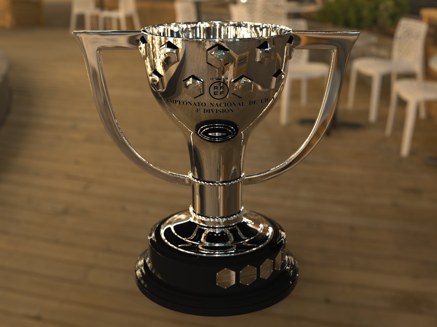 3D La Liga Spanish Trophy Football Award - TurboSquid 2436122