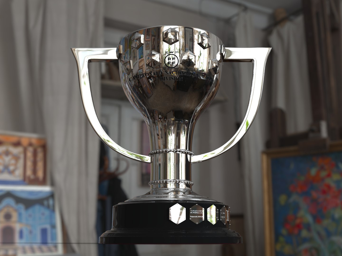 3D La Liga Spanish Trophy Football Award - TurboSquid 2436122