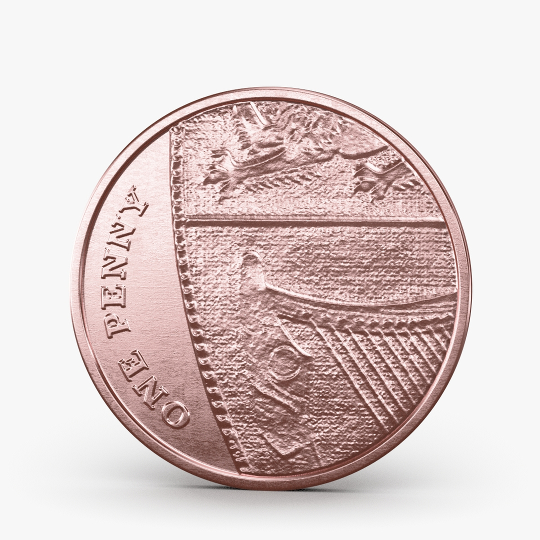 Pence Coin 3d Model