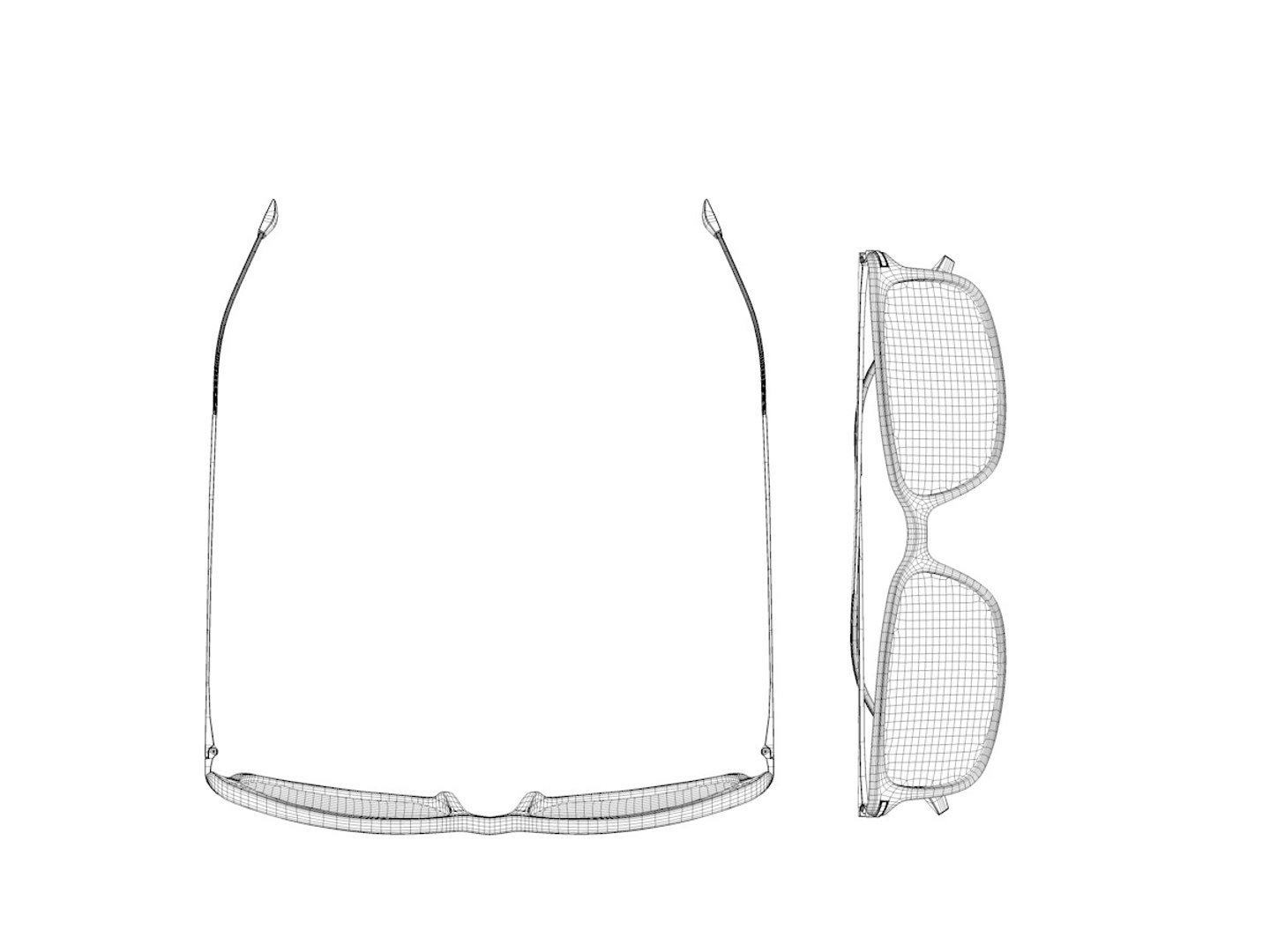 3d eyeglasses rim model