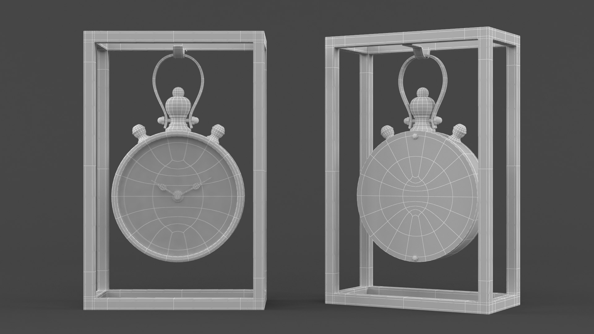 Iron Table Clock 3D Model - TurboSquid 2216220