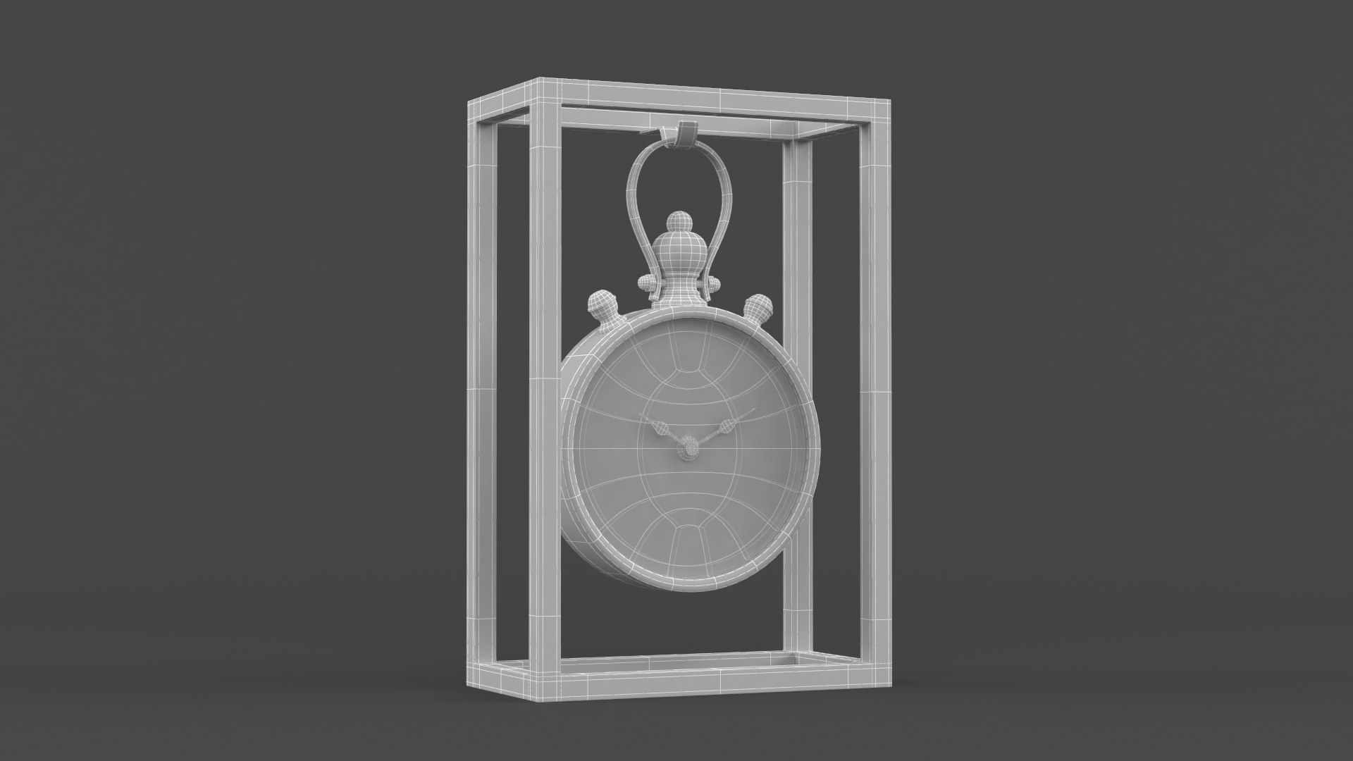 Iron Table Clock 3D Model - TurboSquid 2216220