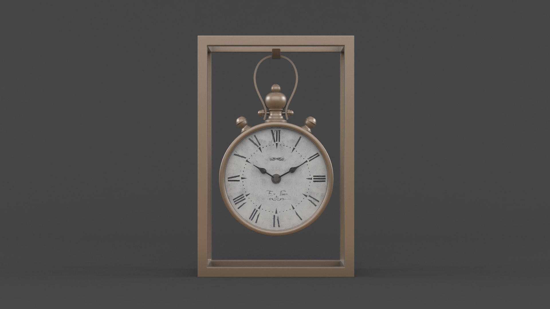 Iron Table Clock 3D Model - TurboSquid 2216220