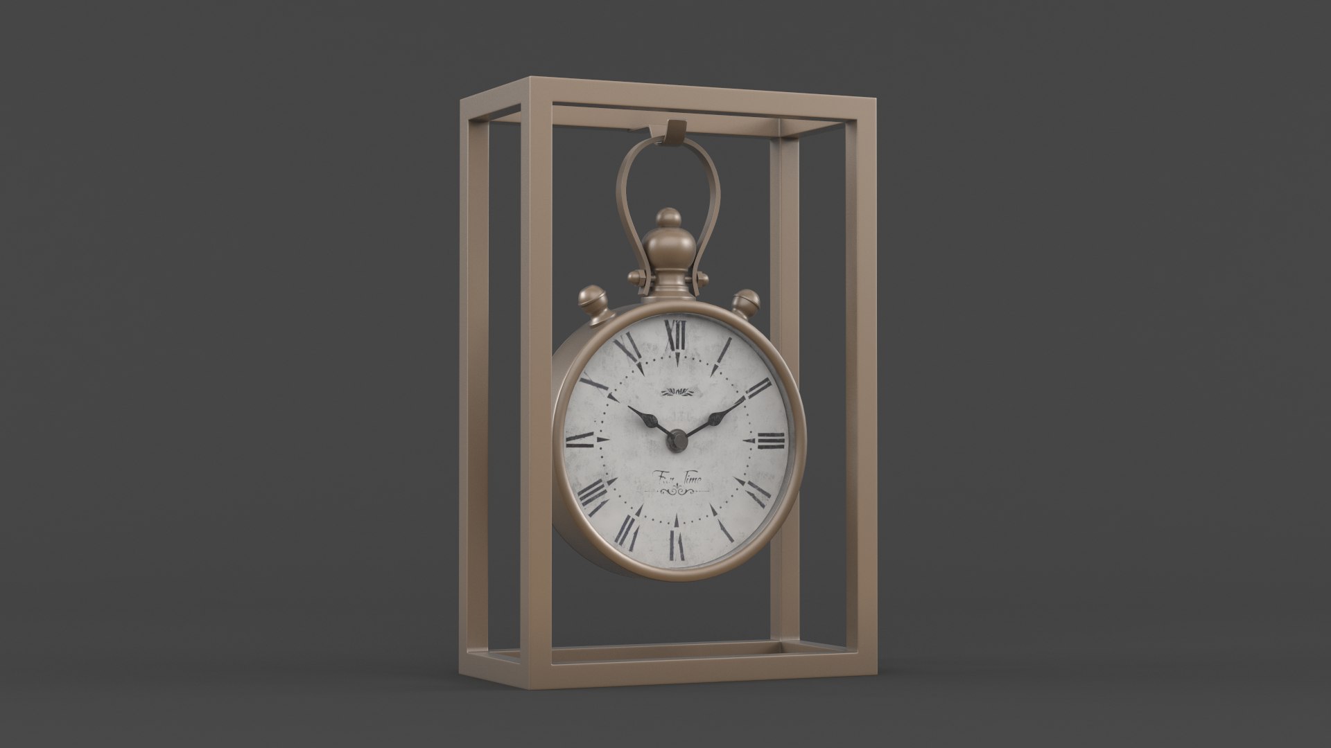 Iron Table Clock 3D Model - TurboSquid 2216220