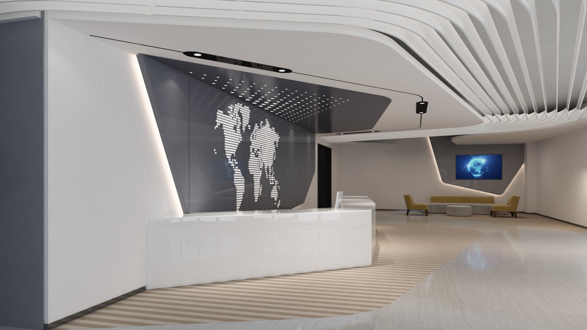 Lobby Reception Collection 02 3D model - TurboSquid 2183418