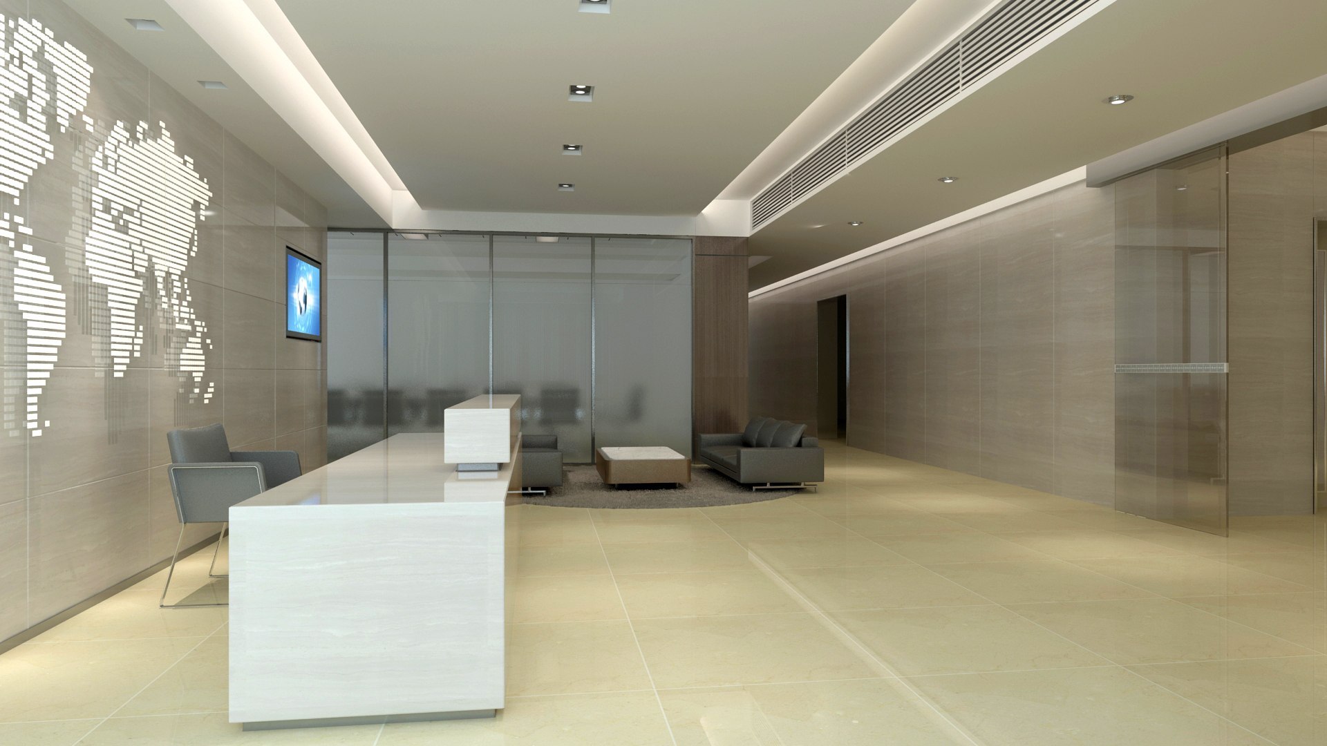 Lobby Reception Collection 02 3D model - TurboSquid 2183418